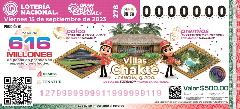 Sorteo Gran Especial Lotería Nacional. México Resultados